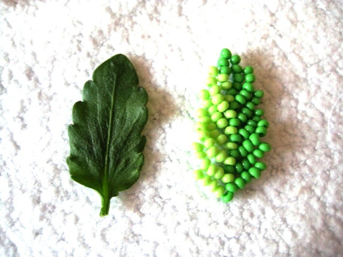 PDF Instruction Single Element Leaf Leaflet Beading Tutorial - Etsy UK
