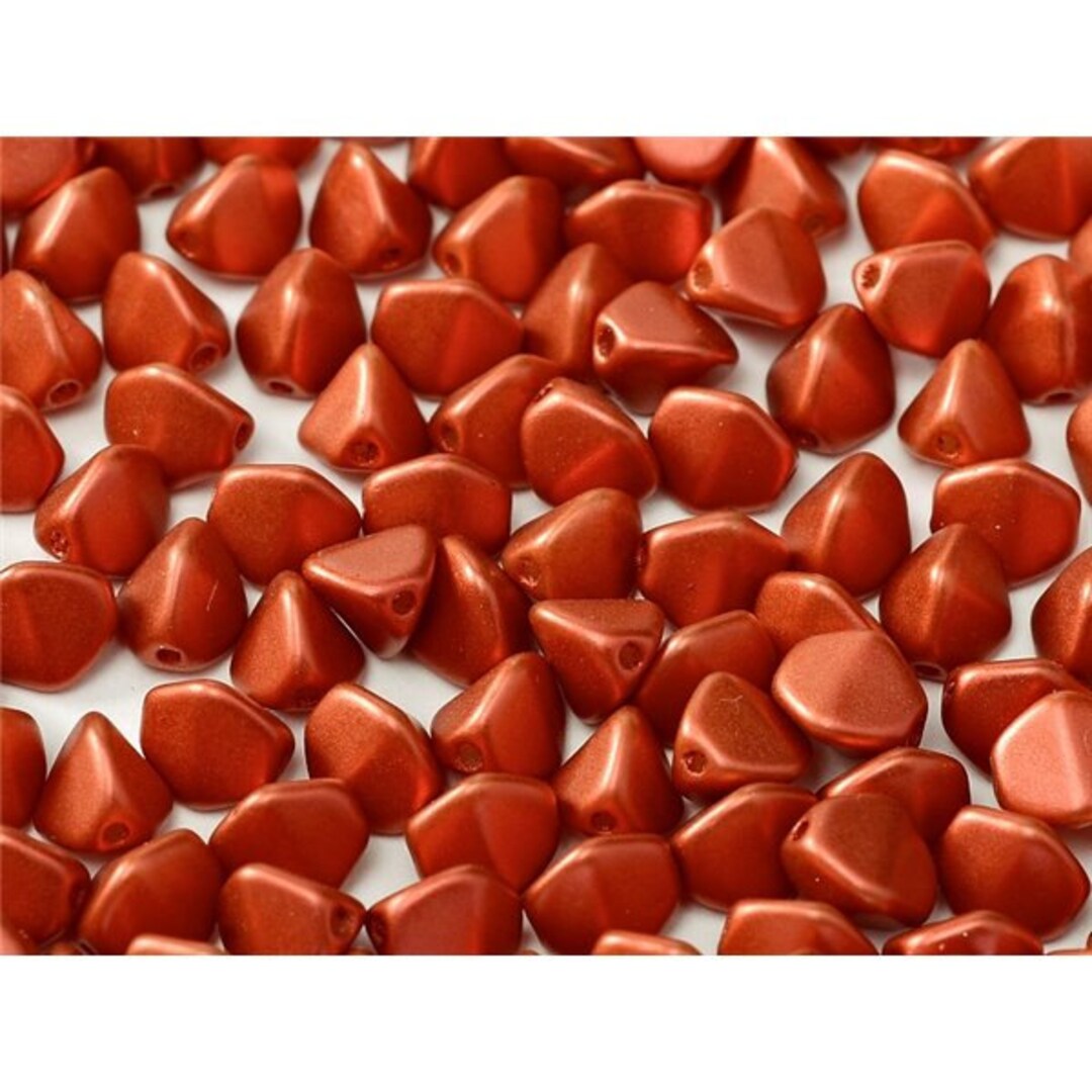 Pack of 100 Lava Red Pinch Beads 5 X 3 Mm - Etsy