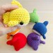 Amigurumi Mini Sharks - Made to Order - Cute - Custom Color - Set of 6 ...