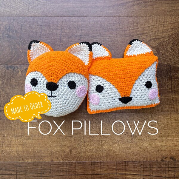 Crochet Fox Pillow - Etsy