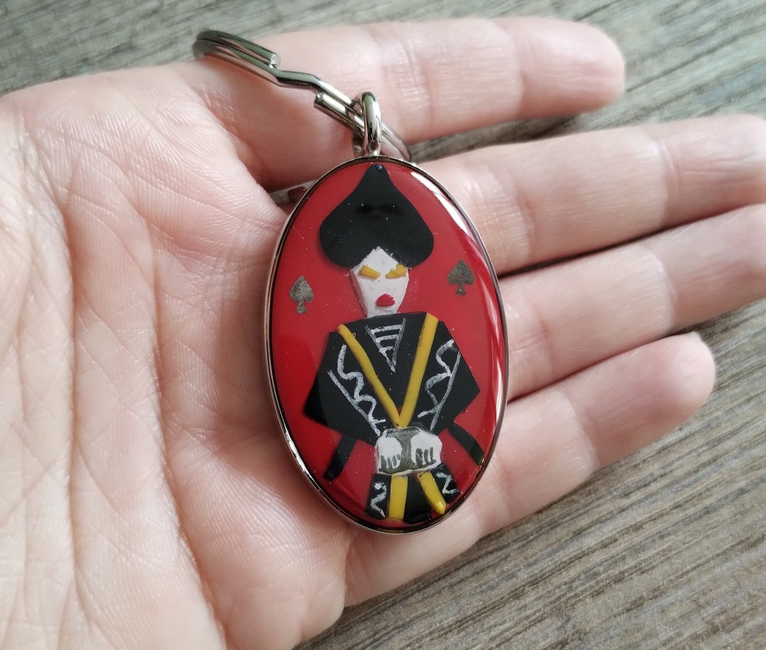 Queen of Spades Handmade Keychain - Etsy