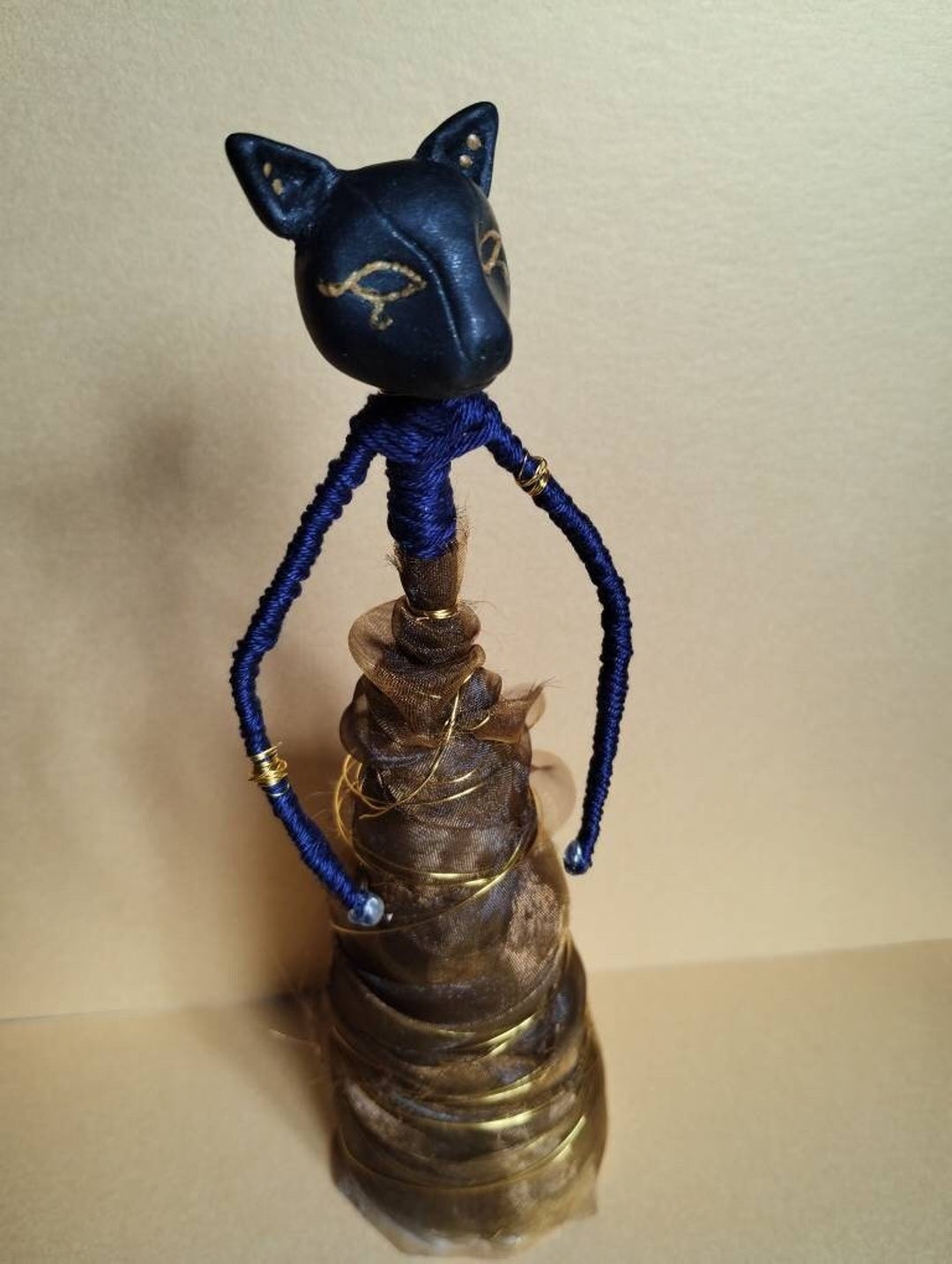 Egyptian Goddess Bastet Handmade Decorative OOAK Doll - Etsy