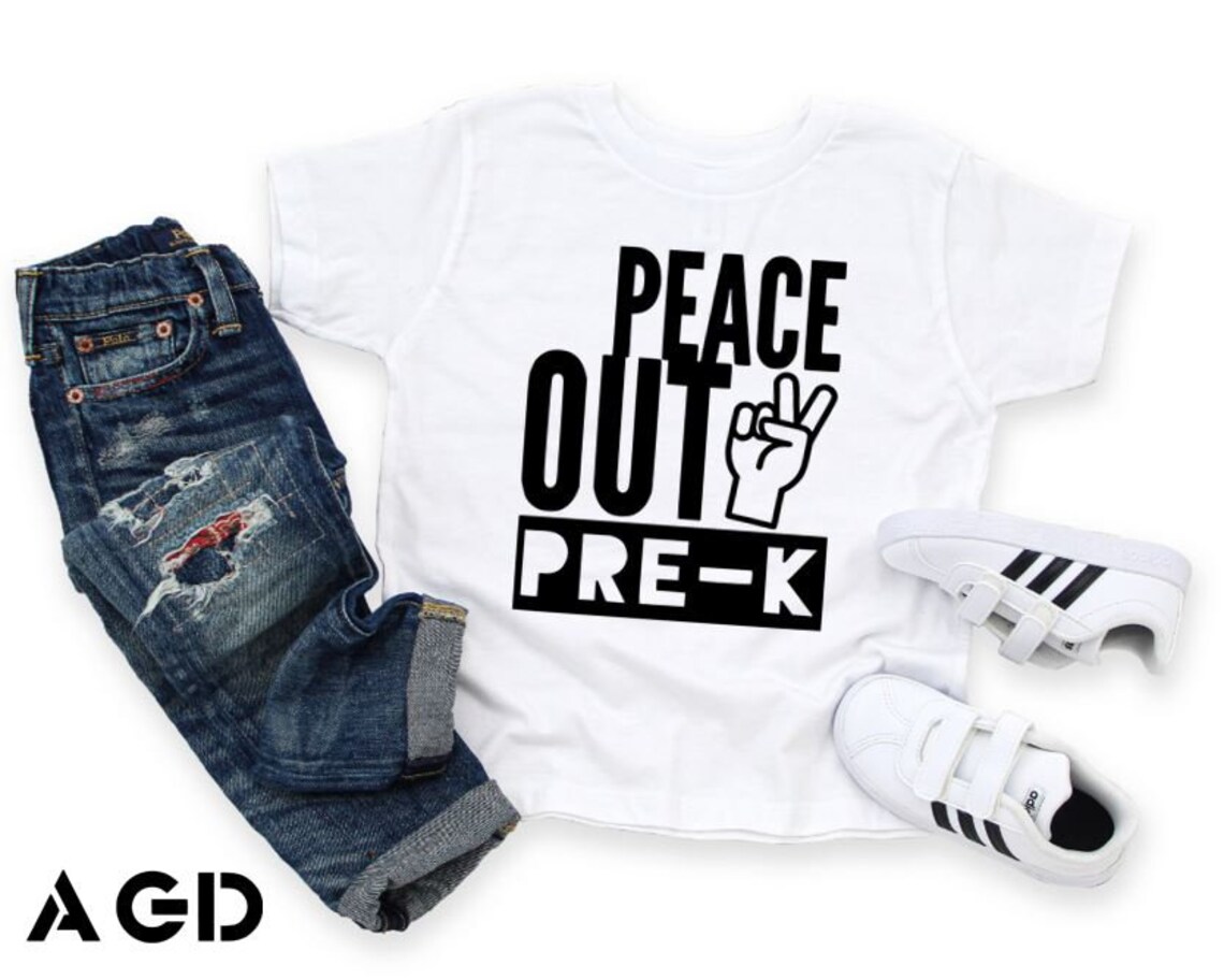 Peace Out Pre-k Preschool Preschool Graduation Cool End of - Etsy