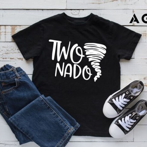 Two-nado Birthday Shirt Kids Toddler Modern Tee Party - Etsy