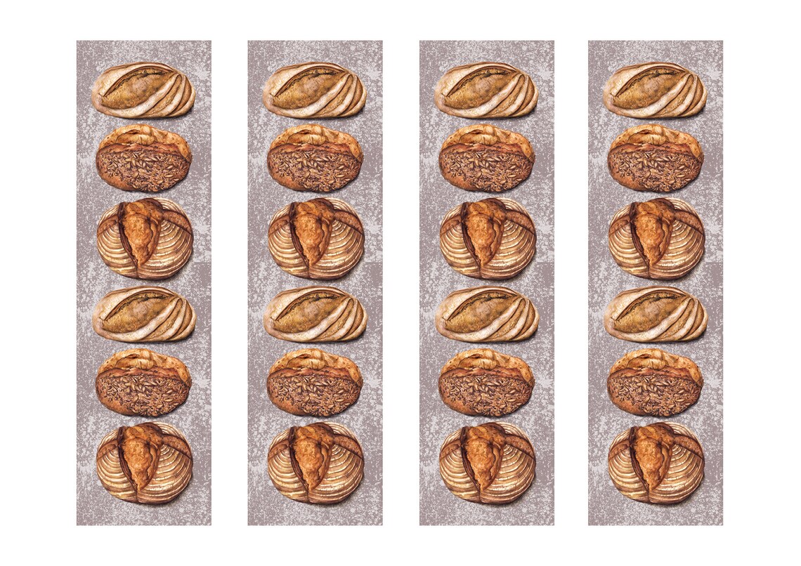 Printable Watercolor Bread Illustration Bookmarks - Set of 4 - Etsy