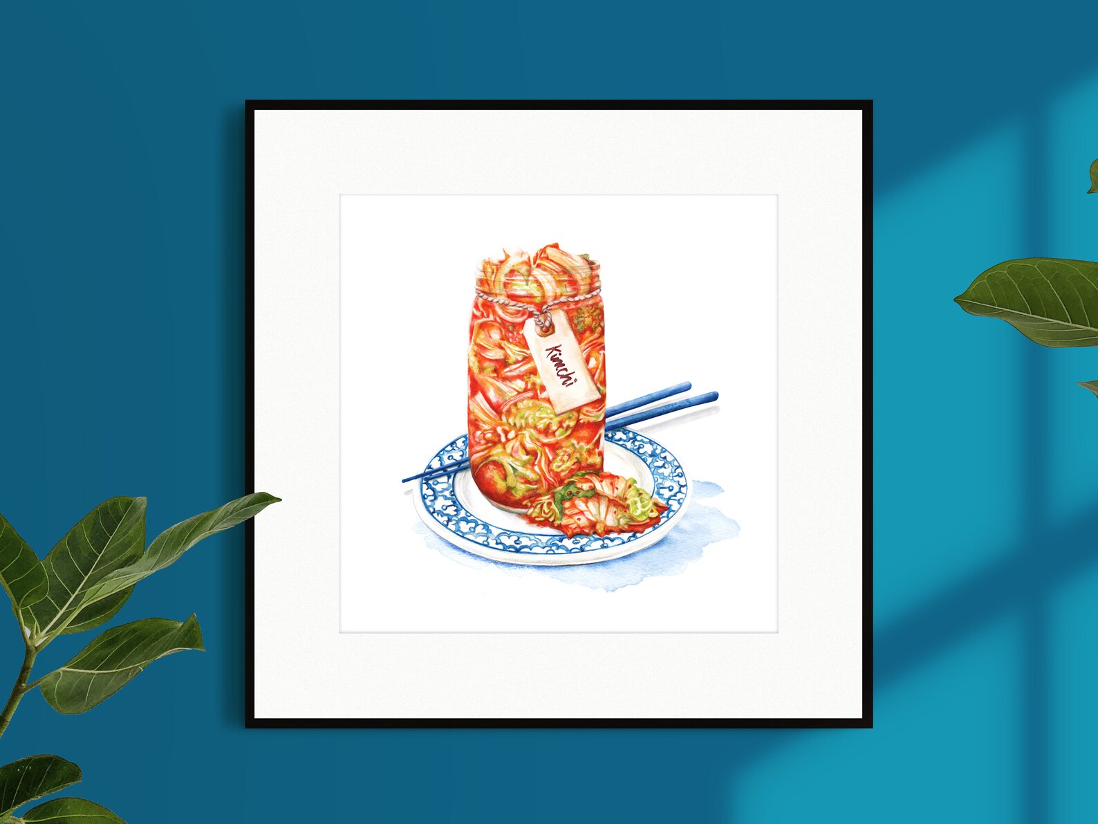 Kimchi Lovers artwork print Korean Watercolour food | Etsy