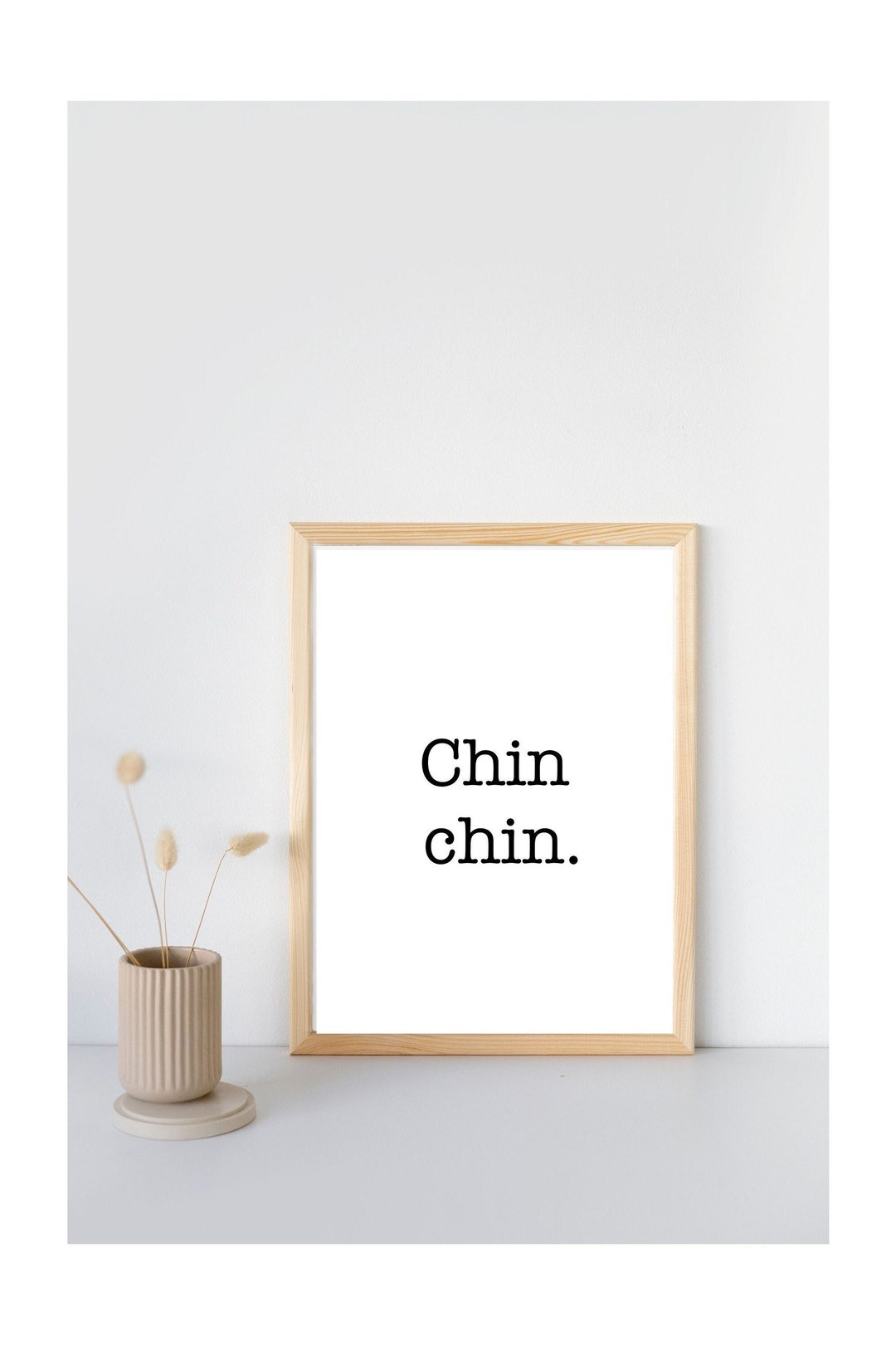 Chin Chin. Printable Word Art, Instant Digital Download - Etsy