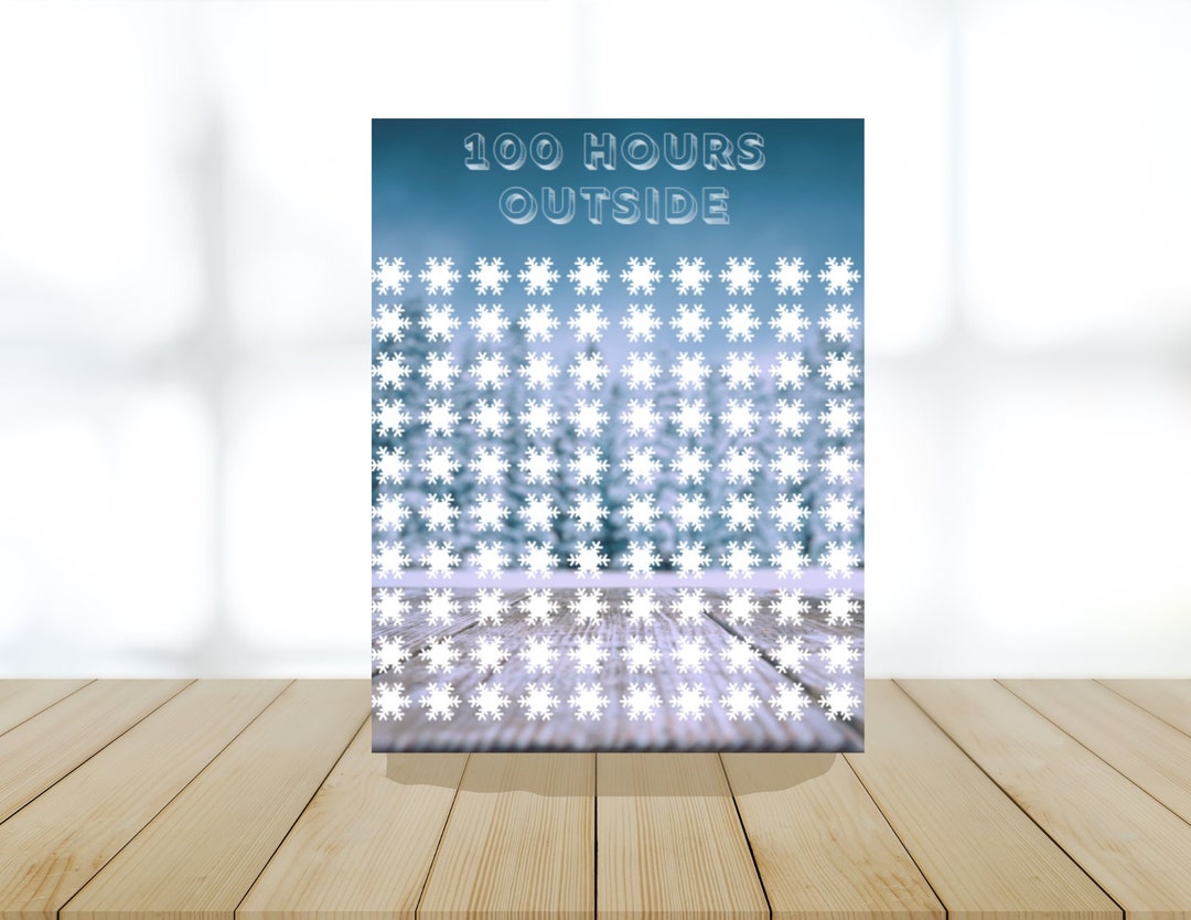 100 Hours Outside Tracker / Kids Outside Hour Tracker - Printable ...