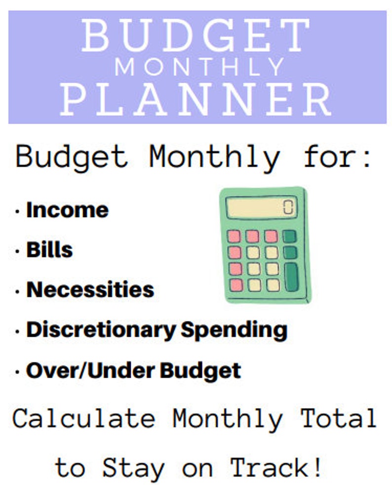 Bundle for Monthly Budget Printable - Etsy