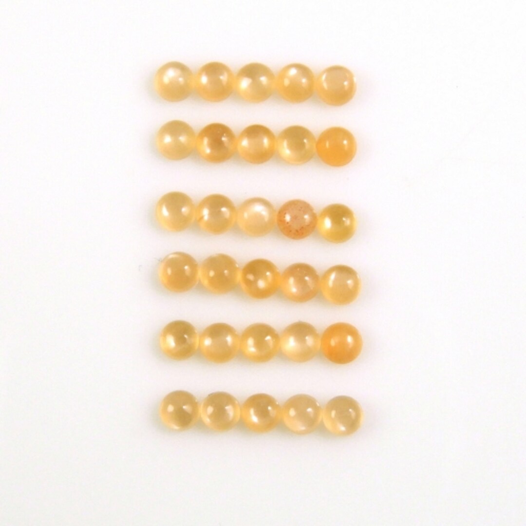 Peach Moonstone Cab Round Shape 3mm Approximately 3 Carat, Beautiful ...