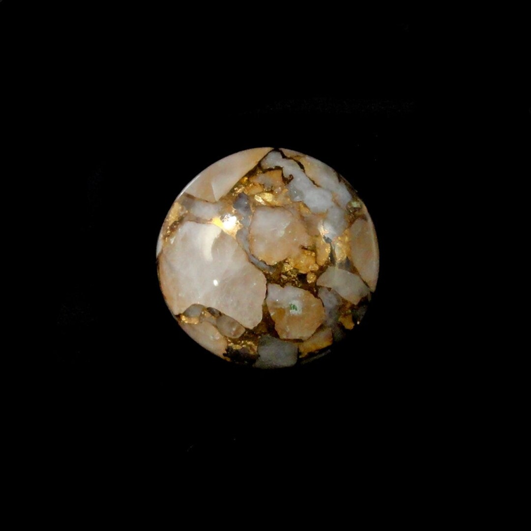 Copper Calcite Cabs Round 14mm Approximately 6 Carat Single Piece ...