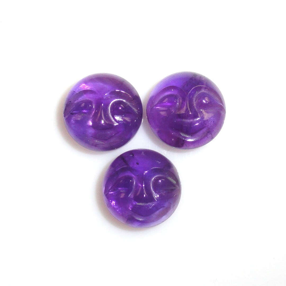 Amethyst Face Carving Round 10mm Approximately 10 Carat, February ...