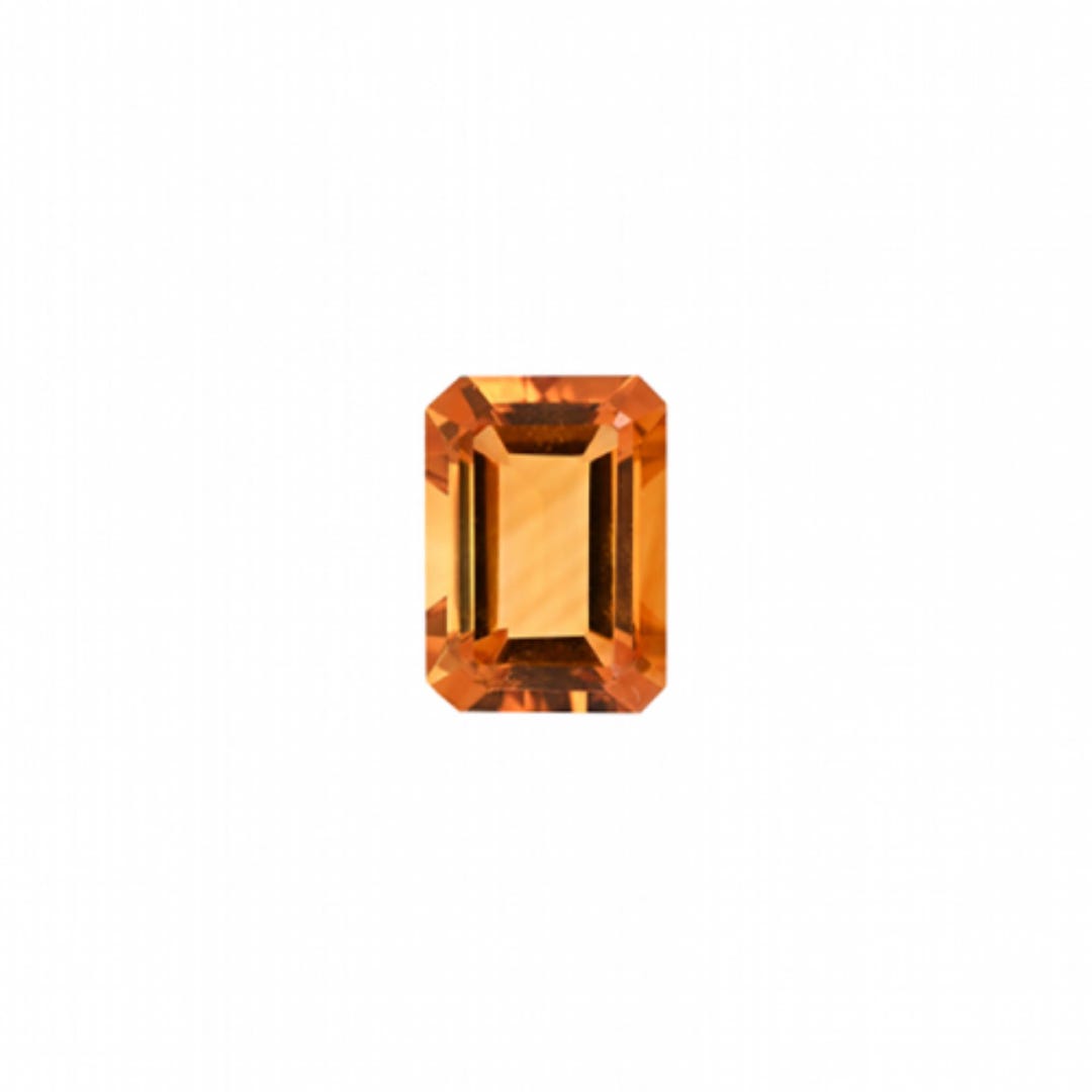 Golden Orange Citrine Emerald Cut 14x10mm Approximately 6.66 Carat ...