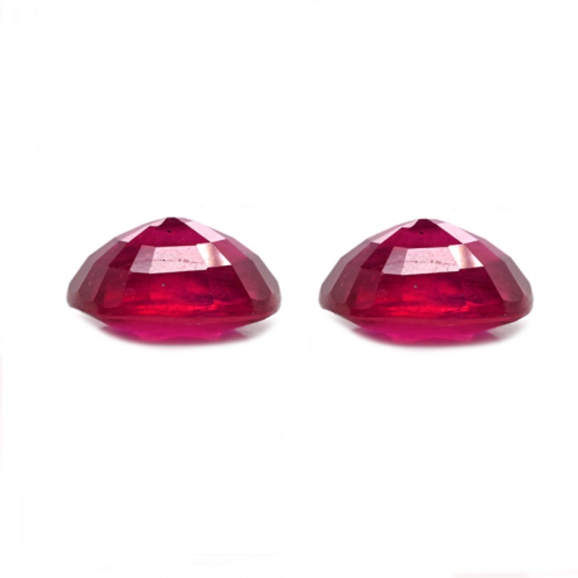 Madagascar Ruby Oval 12x10x5.5mm Approximately 11 Carat Matching Pair ...