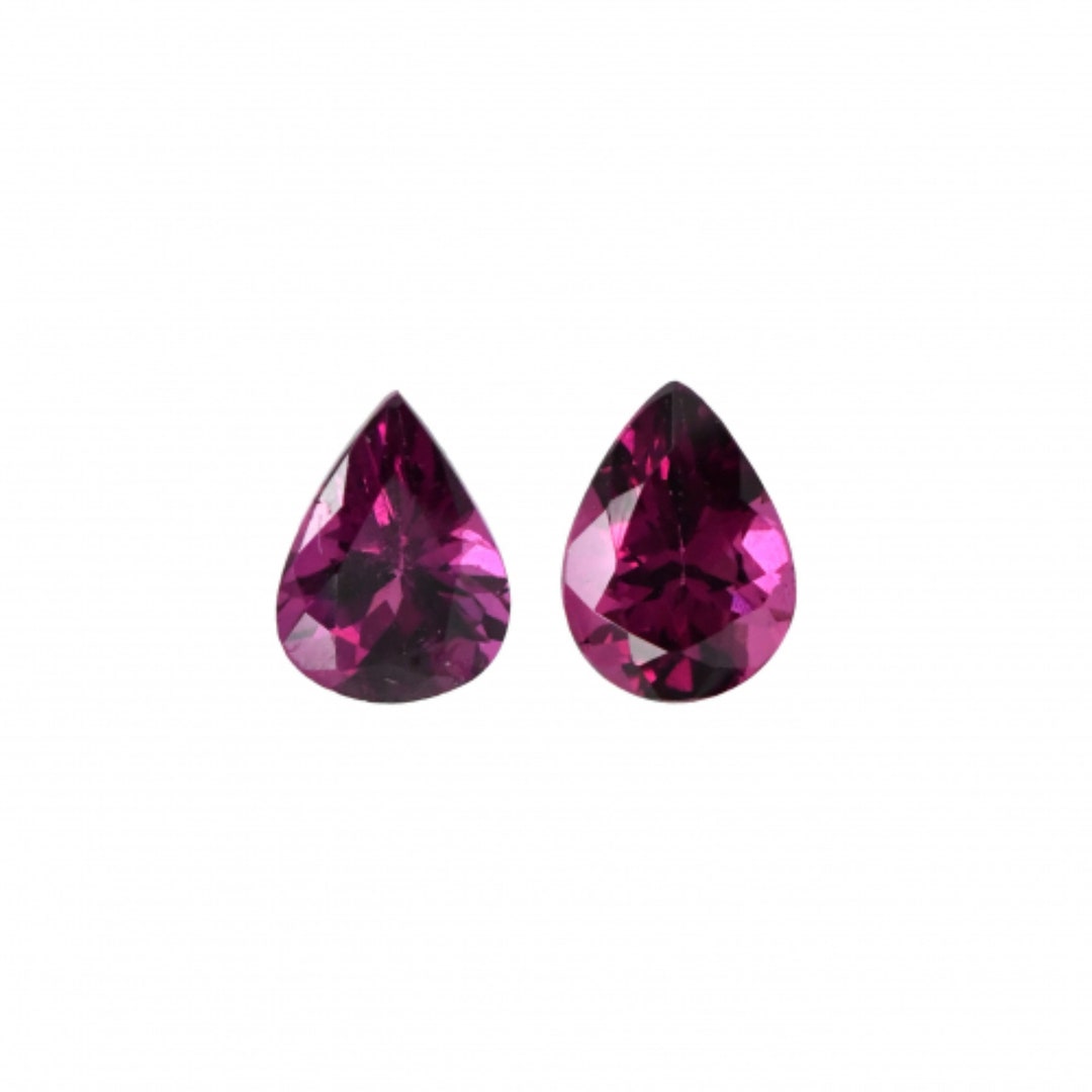 Raspberry Garnet Pear Shape 8x6mm Approximately 2.21 Carat Matching ...