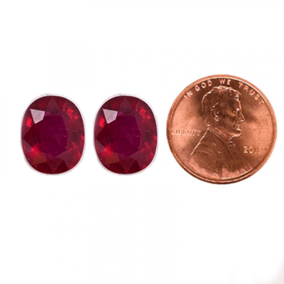 Madagascar Ruby Oval 12x10x5.5mm Approximately 11 Carat Matching Pair ...