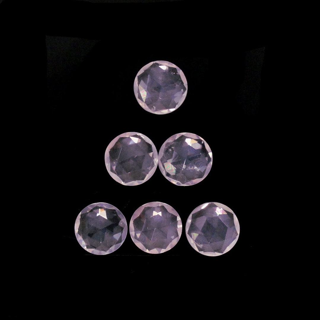 Rose Quartz Rose Cut Round Shape 8mm Approximately 8 Carat, Quartz With ...