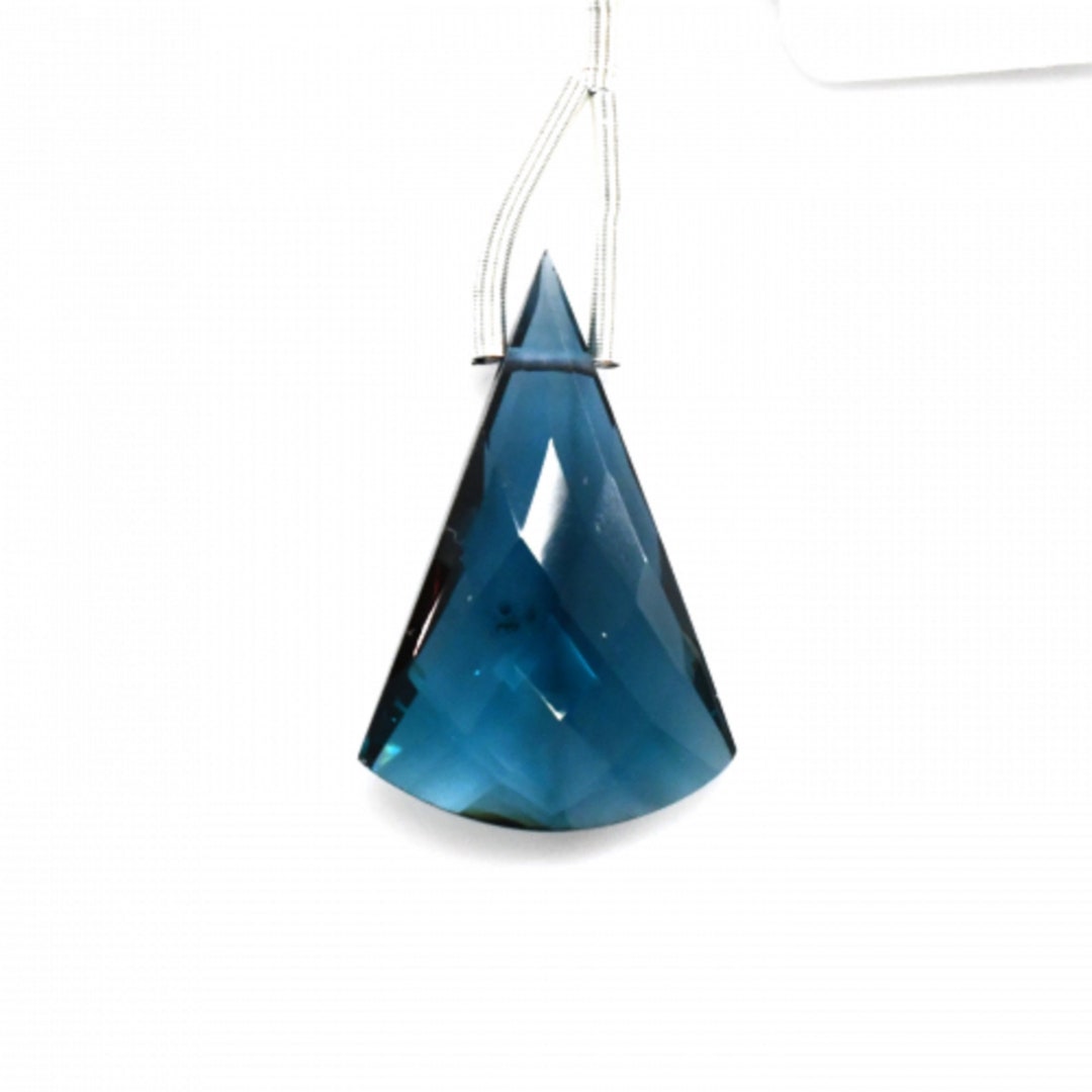 Hydro London Blue Quartz Drop Conical Shape 23x16mm Drilled Bead Single ...
