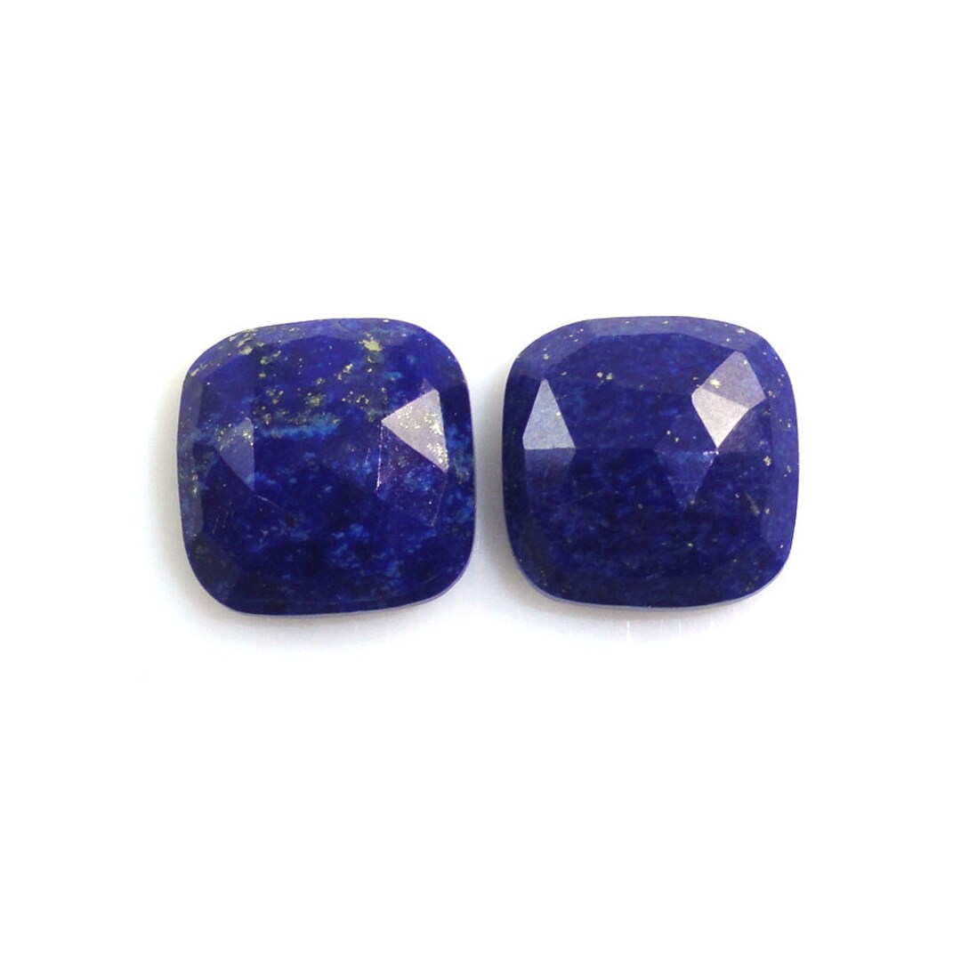 Lapis Rose Cut Square Cushion Shape 10mm Approximately 7 Carat Matching ...