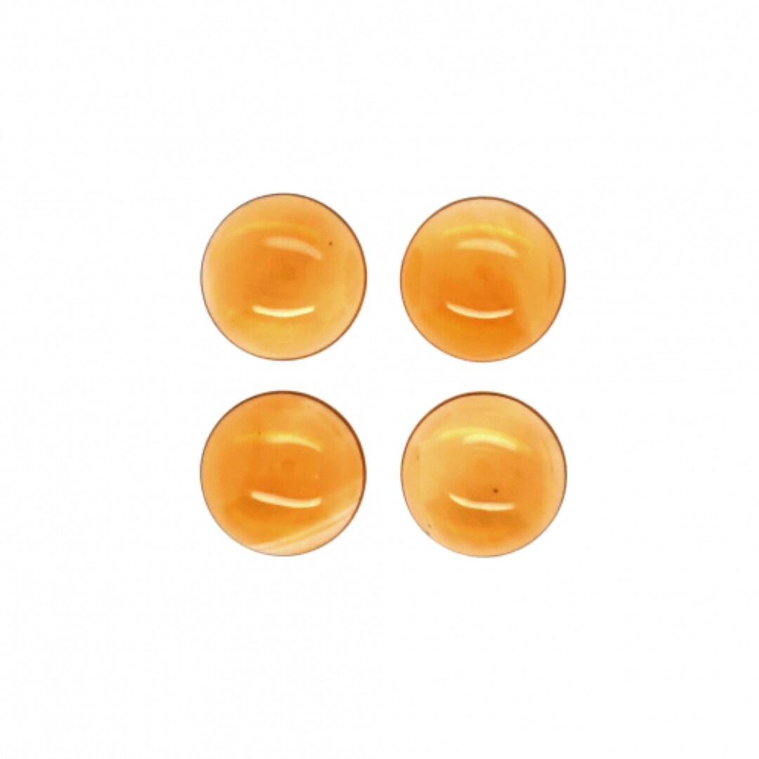 Citrine Cab Round 9mm Approximately 8 Carat, Excellent Golden Color ...