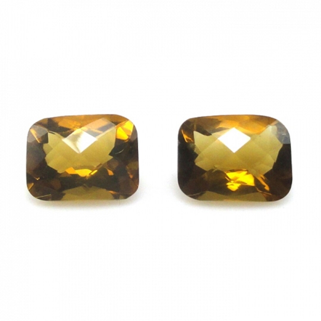 Whiskey Quartz Emerald Cut 11x9mm Approximately 9 Carat Matching Pair ...