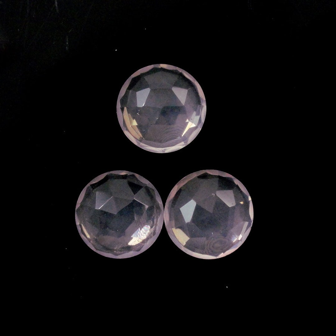 Rose Quartz Rose Cut Round 10mm Approximately 7 Carat, Beautiful Quartz ...