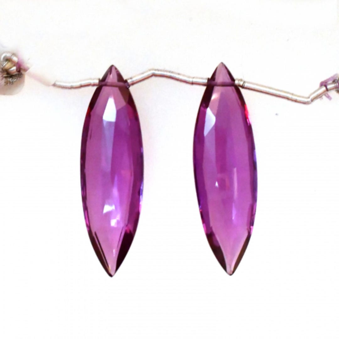 Hydro Color Change Quartz Drops Marquise Shape 37x11mm Drilled Beads ...