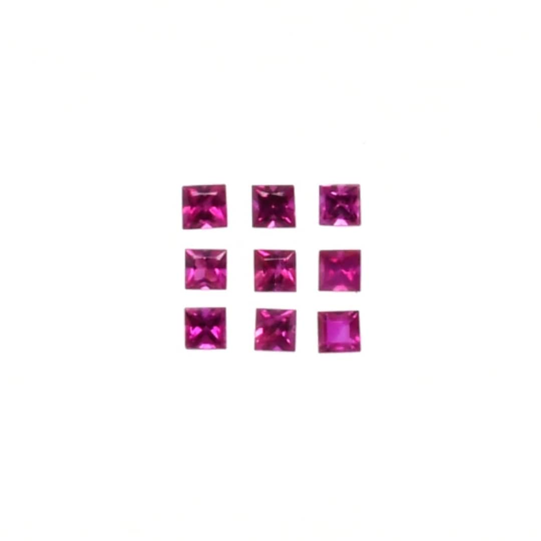 Burmese Ruby Square 1.9mm Approximately 0.50 Carat, July Birthstone ...