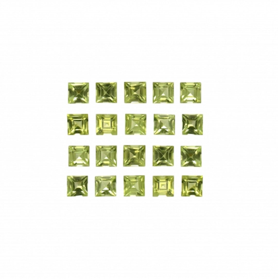 Peridot Princess Cut 3.5mm Approximately 5 Carat, August Birthstone ...