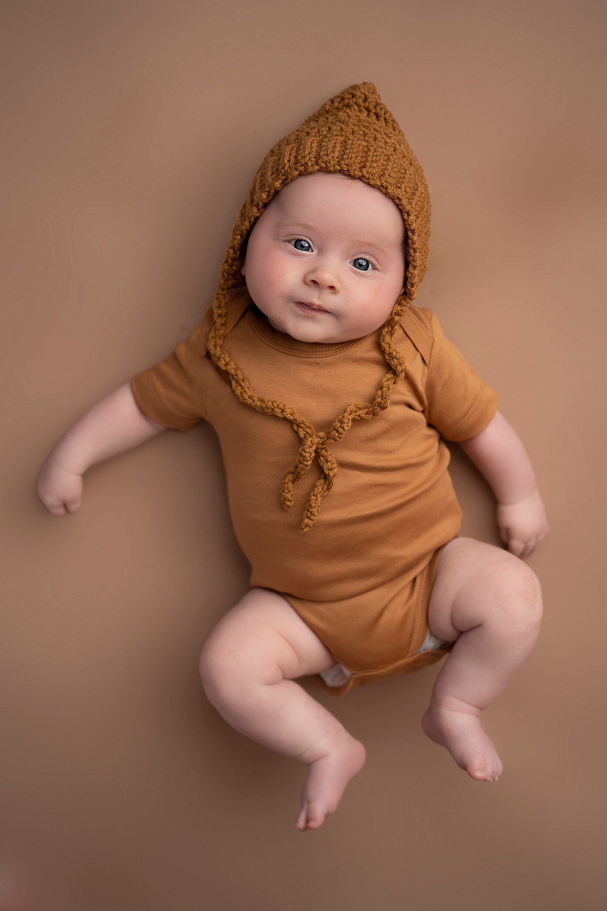 Gender Neutral Pixie Bonnet - Modern Baby Bonnet - Elliott Pixie Bonnet ...