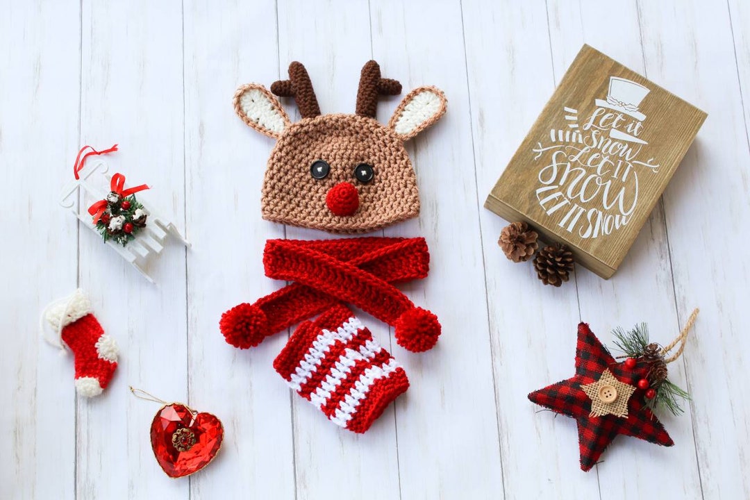 Newborn Reindeer Costume for Christmas Pictures Baby's - Etsy
