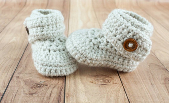 Gender Neutral Baby Ankle Boots Wrap Around Newborn Booties | Etsy