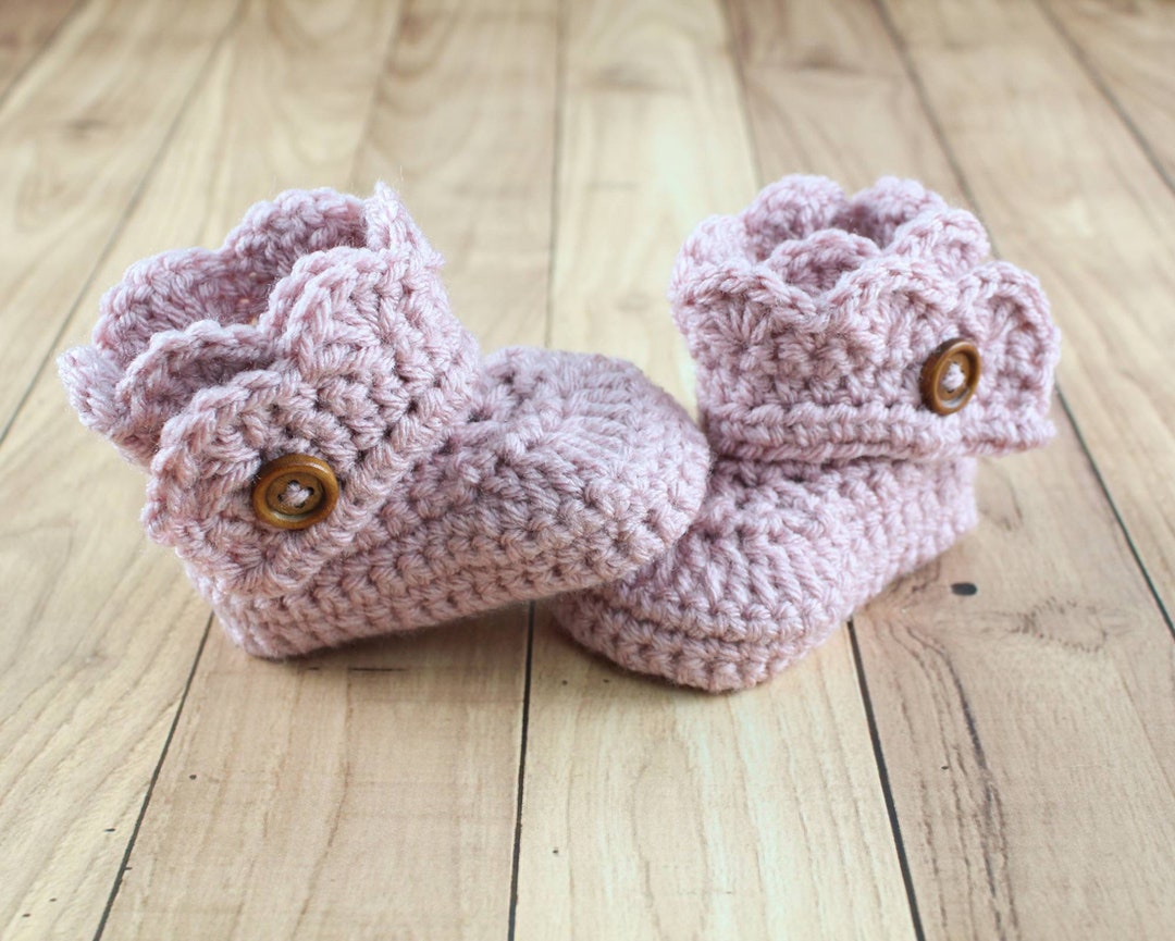 Baby Girl Boots Wrap Around Newborn Boho Booties Buttoned - Etsy