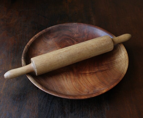 Wooden Rolling Pin Made of One Piece of Wood Turned Wood - Etsy
