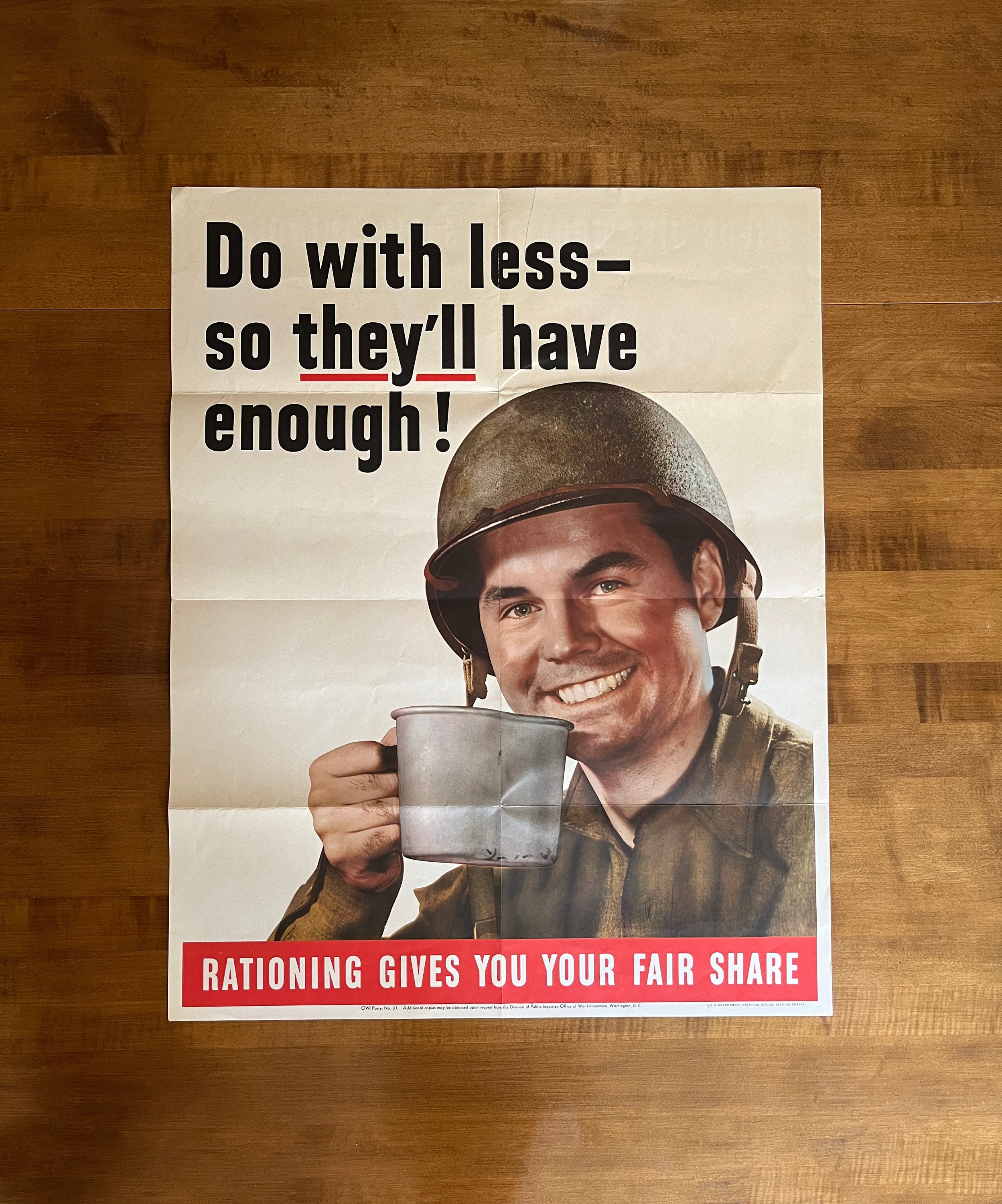 Authentic WWII Poster. do With Less so They'll Have Enough Handsome ...
