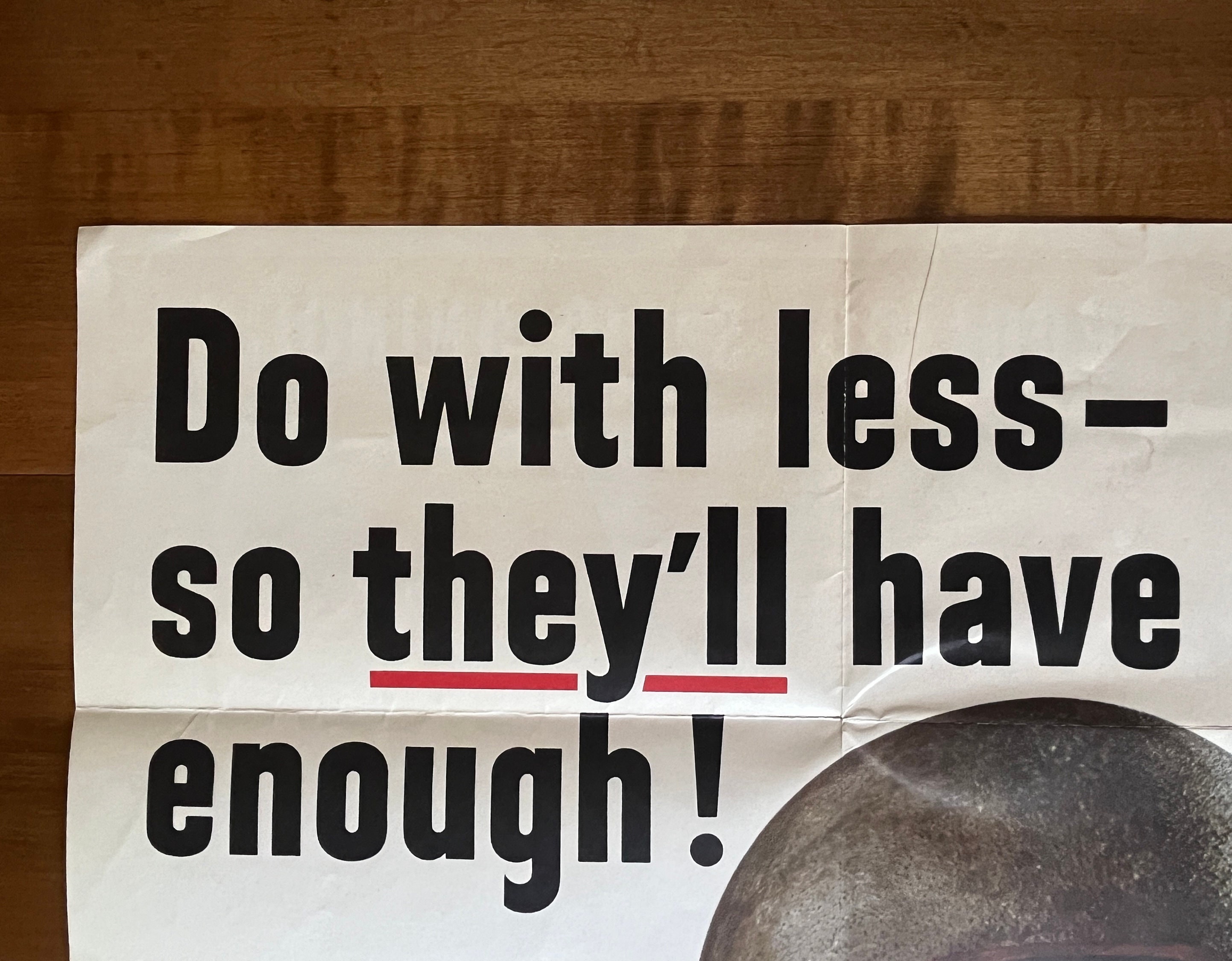 Authentic WWII Poster. do With Less so They'll Have Enough Handsome ...