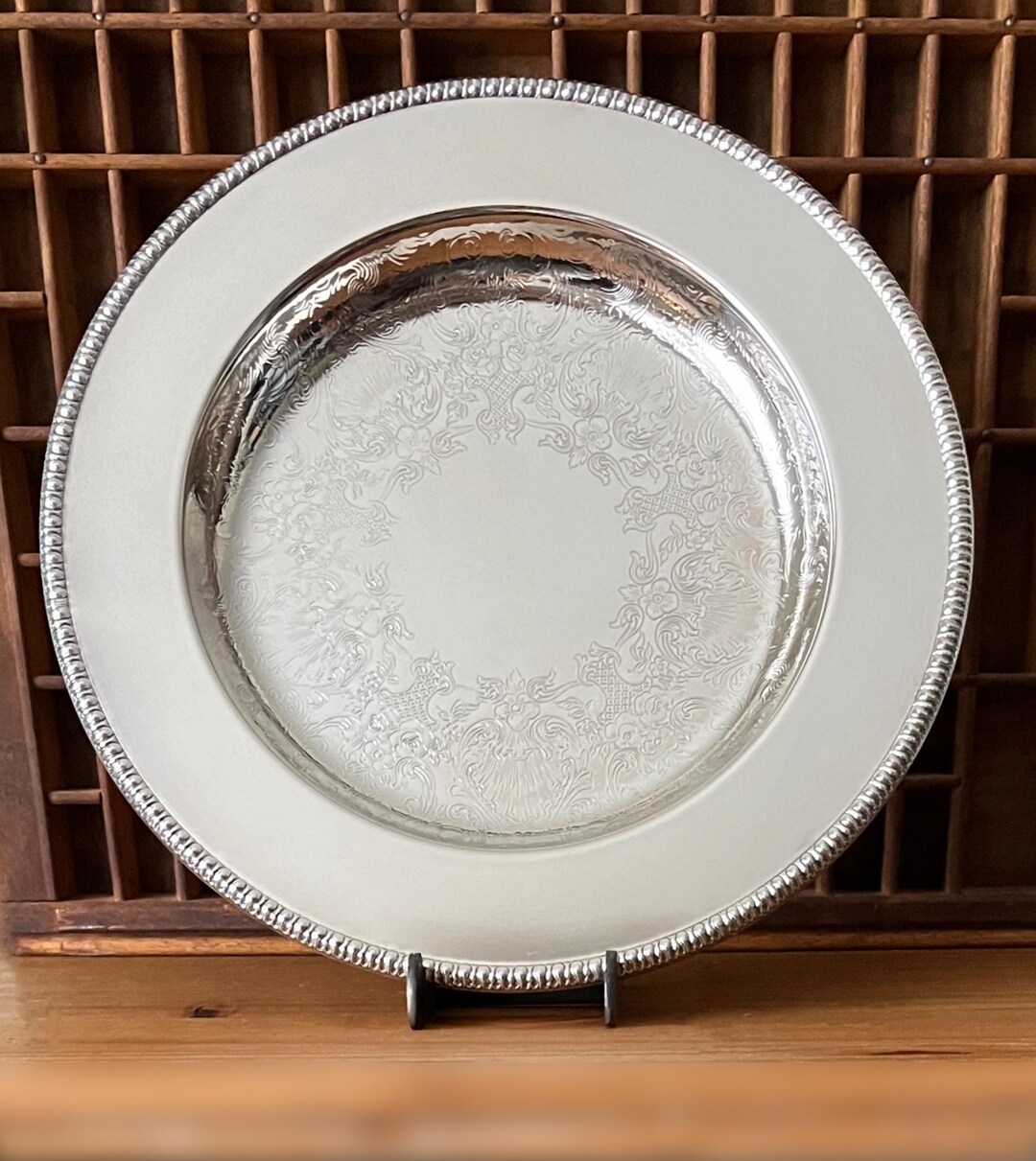 Vintage Wm Rogers Silver Plate Tray: Farmhouse Table Decor, Wedding ...