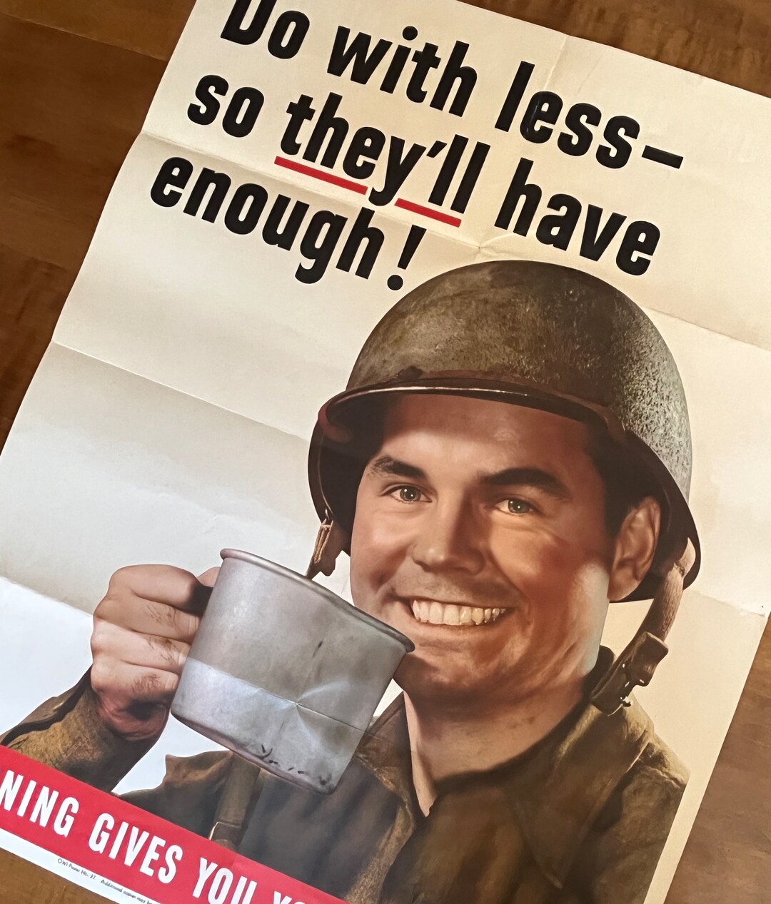 Authentic WWII Poster. do With Less so They'll Have Enough Handsome ...