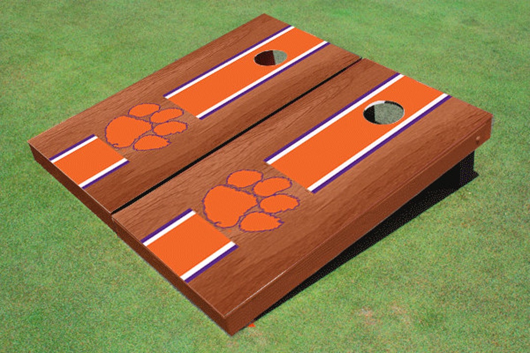 Clemson University Tigers Paw Rosewood Orange Matching Long Stripe ...