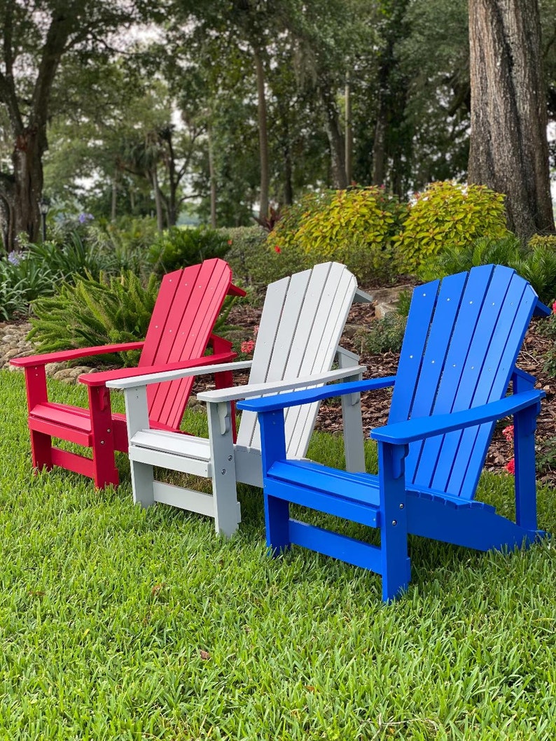 Free Shipping Outdoor Adirondack Set Patio Backyard Beach - Etsy