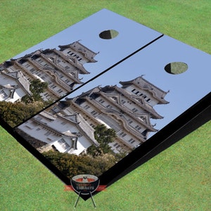 Custom Corn Hole Japan Building Graphic Cornhole Boards - Etsy