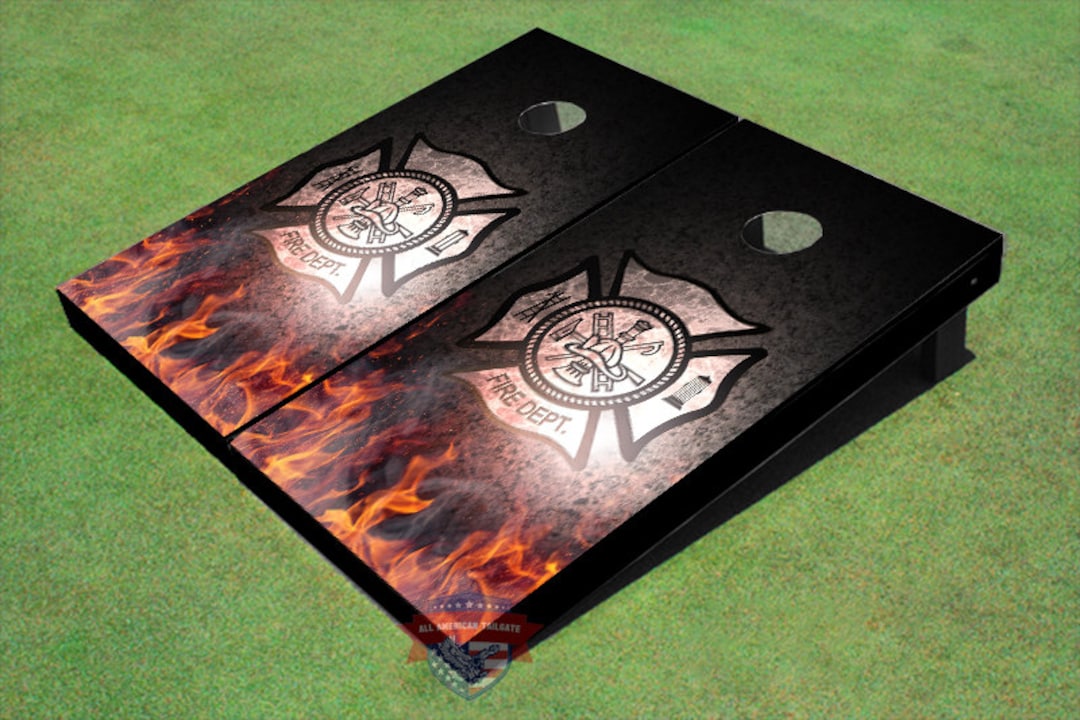 Custom Corn Hole Fire Department General Graphic Cornhole Boards - Etsy