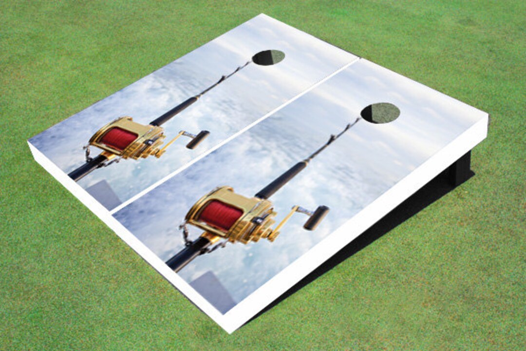 Custom Corn Hole Fishing Rod (single Rod) Cornhole Boards - Etsy