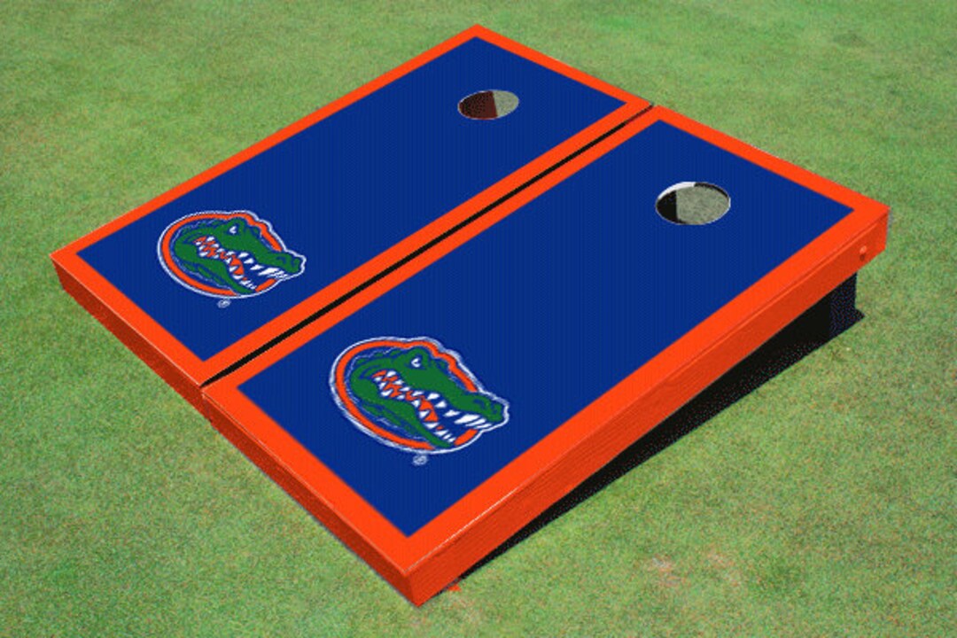 University of Florida Gators Blue and Orange Matching Border Cornhole ...