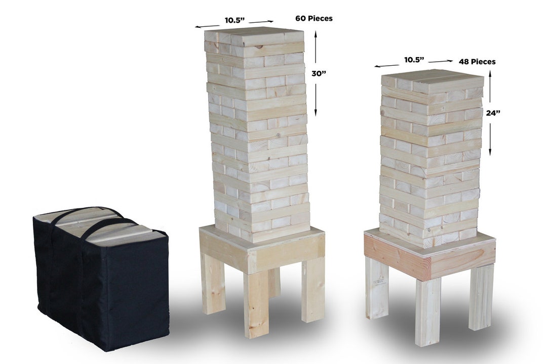 Giant Tumbler Tower Blocks - 24" Tall - Stacks to Over 4 Feet Tall ...