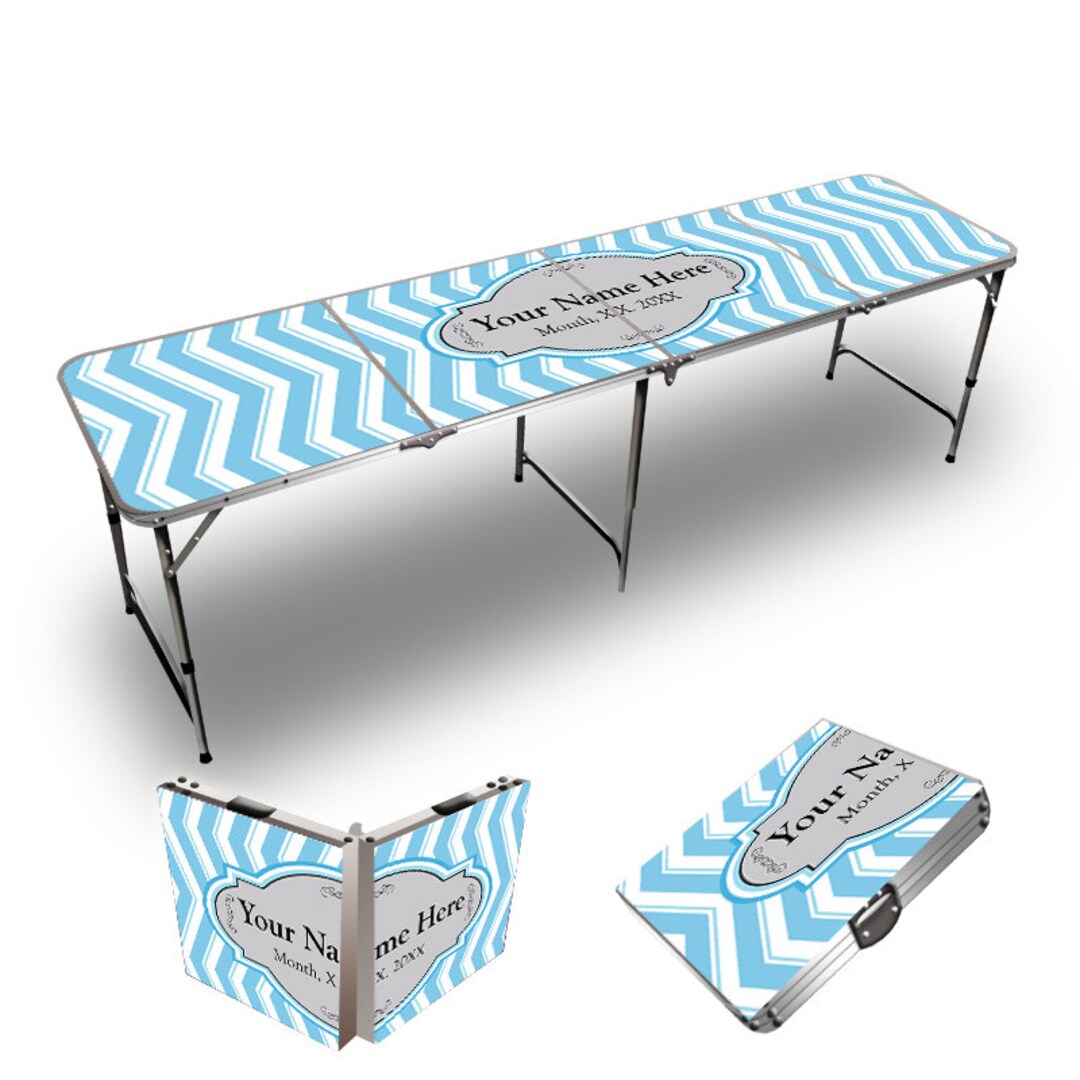 Custom Wedding Chevron 8 Ft Tailgate Table - Etsy