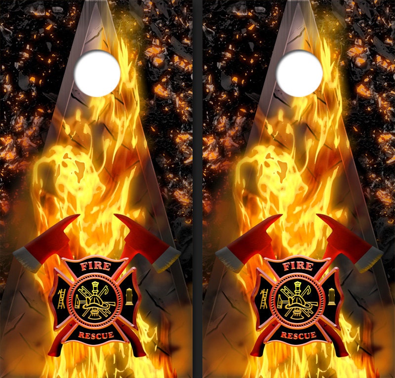 Custom Corn Hole Fire Department Graphic Cornhole Boards - Etsy