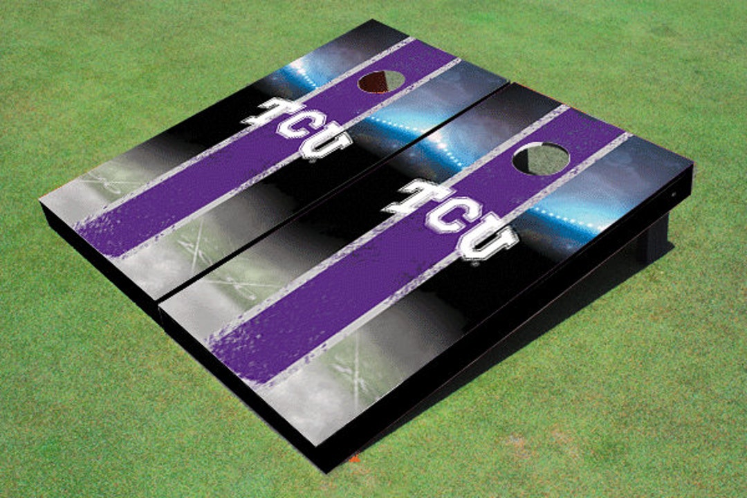 Texas Christian University "tcu" Field Long Stripe Matching Purple ...
