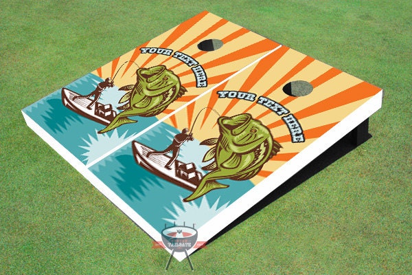 Custom Corn Hole Reeling the Big One Graphic Cornhole Boards - Etsy