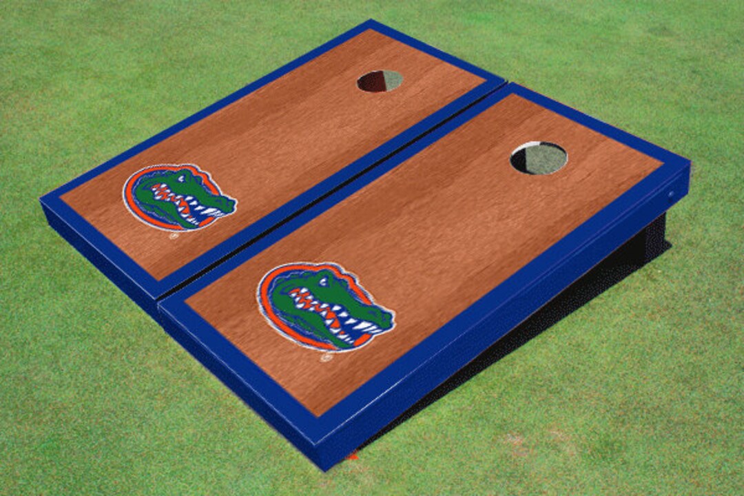 University of Florida Gators Rosewood Blue Matching Border Cornhole ...